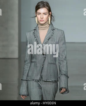 Model Marie Damian walks on the runway during the J.W. Anderson Fashion ...