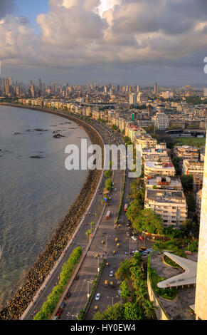 Mumbai skyline at Marine drive, Nariman point in background Stock Photo ...