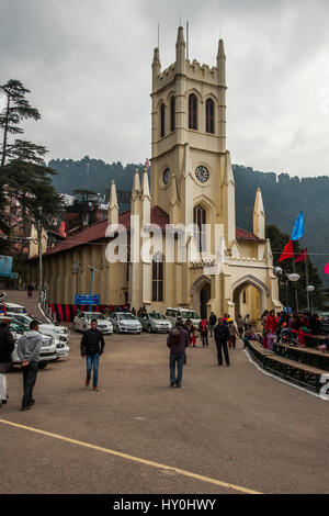 Most famous Ancient Shimla church architecture yellow building and ...