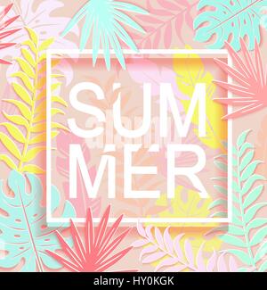 Square art template with flower frame, floral and geometric elements ...