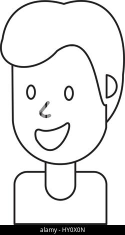 outlined portrait man smile Stock Vector Image & Art - Alamy