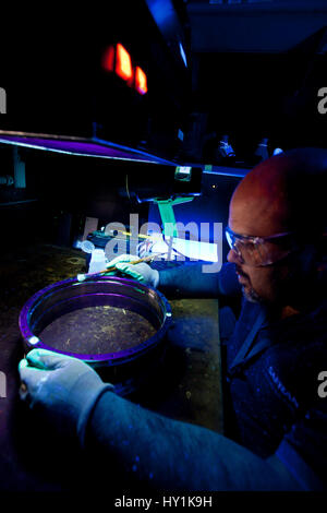 Factory worker, aerospace industry - NDT (Nondestructive testing ...