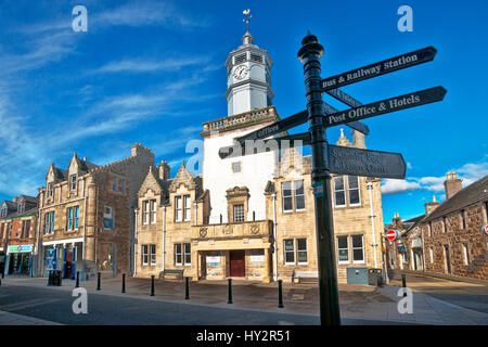 Dingwall high street, town centre, Inverness, Highland, Scotland, UK ...