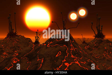 Exoplanet Proxima Centauri B,Orbiting The Red Dwarf Star Proxima ...