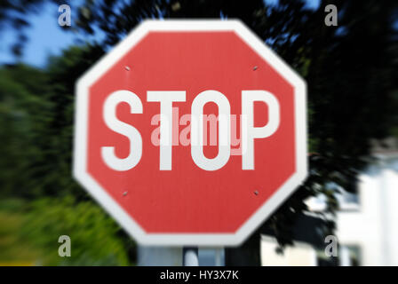 Stop sign, Stopschild Stock Photo - Alamy