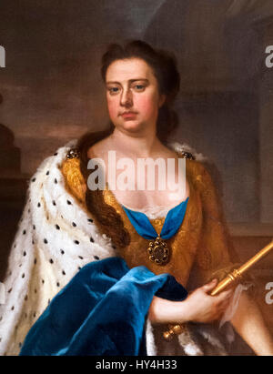 Anne Stuart, 1665-1714, Queen of England. Wife of Prince George of ...