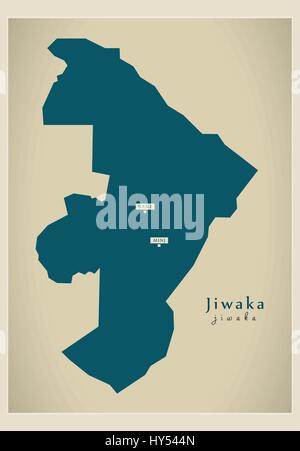 Jiwaka map of Papua New Guinea grey illustration silhouette shape Stock ...