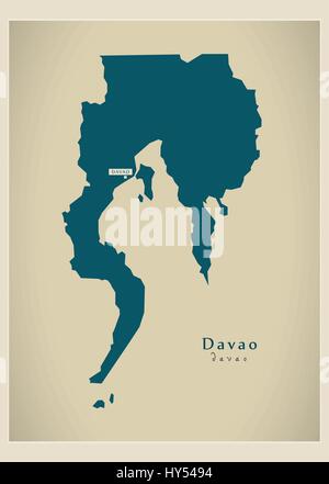 City Map Davao city Philippines Asia vector illustration black white ...