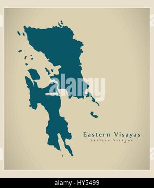 Map of the Visayas, Philippines, Asia Stock Photo - Alamy