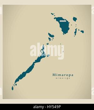 Simple flat Map of Philippines with district borders Stock Vector Image ...