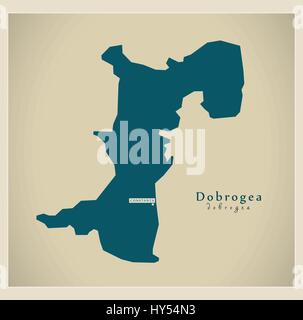 Simple flat Map of Romania with district borders Stock Vector Image ...