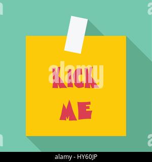 Inscription kick me icon, flat style Stock Vector Image & Art - Alamy