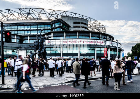 Match Day RFU rugby stadium Twickenham UK aerial view Stock Photo - Alamy