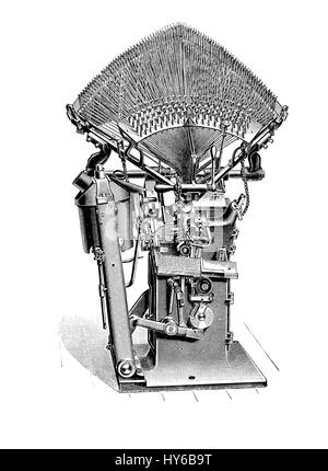 Old typography printing machine with letter samples Stock Photo - Alamy