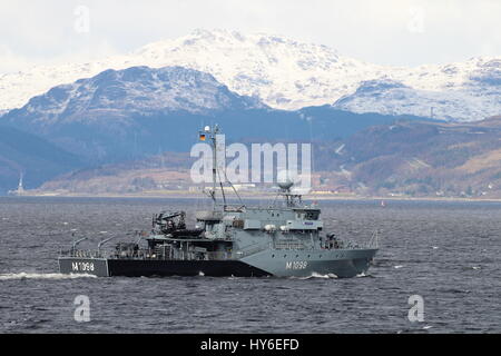 FGS Siegburg (M1098), an Ensdorf-class (or Type 352) minesweeper of the ...