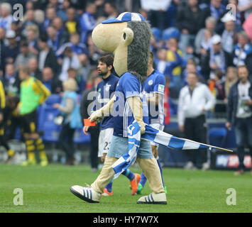 The mascot of Bundesliga soccer club Borussia Dortmund (BVB), Emma ...