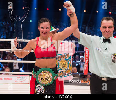 Dortmund, Germany. 01st Apr, 2017. German boxer Christina Hammer ...