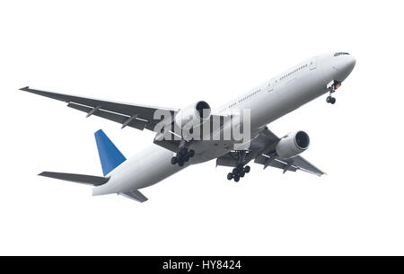 commercial airplane on white background with path Stock Photo - Alamy