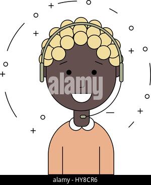 call center female agent line support vector illustration eps 10 Stock ...