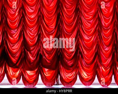 Red royal curtains Stock Photo - Alamy