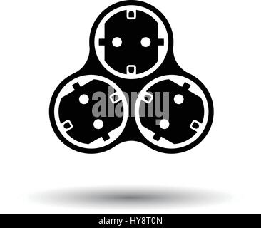AC splitter icon. White background with shadow design. Vector ...