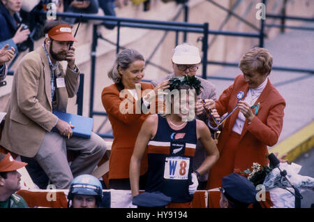 Allison Roe (NZL) winner of the 1981 Boston Marathon Stock Photo - Alamy
