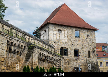 Wall and Tailors Tower on southeast corner of the old Cluj-Napoca ...
