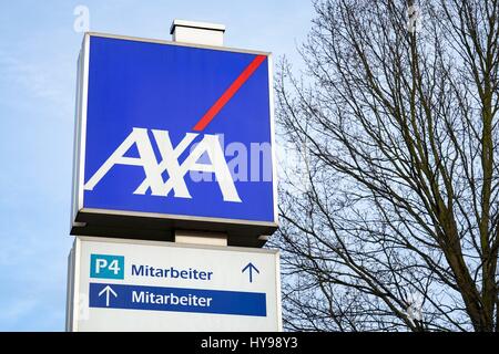 Germany: German headquarters of AXA Insurance in Cologne. Photo from 11 ...