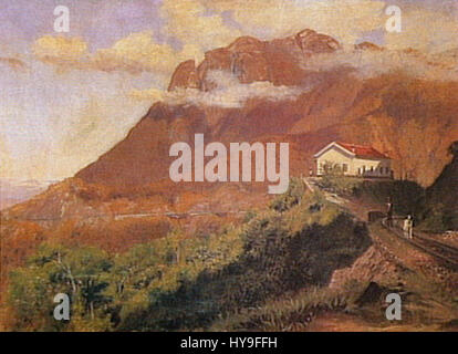 The painting ‘Vista da Curva do Cadeado’ by Alfredo Andersen circa 1920 ...