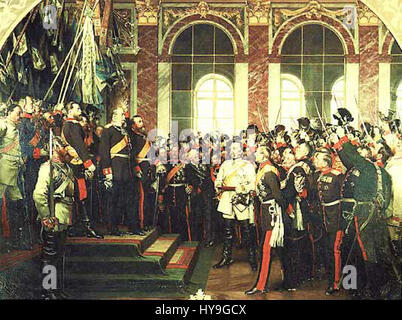 Anton von Werner's 'Kaiserproklamation in Versailles 1871' depicts the ...