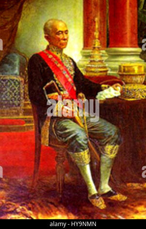 Mongkut, also known as King Rama IV, and his consort Debsirindra played ...