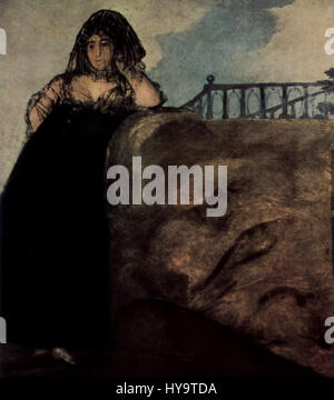 This piece by Francisco de Goya, known for his dramatic style, presents ...