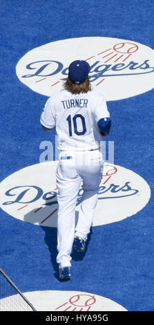 Los Angeles Dodgers' Justin Turner waits to bat during the restart of ...
