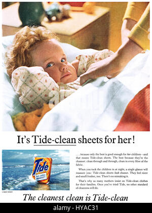 1957 British advertisement for Tide soap powder Stock Photo - Alamy