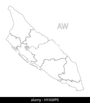 Aruba outline silhouette map illustration Stock Vector Image & Art - Alamy