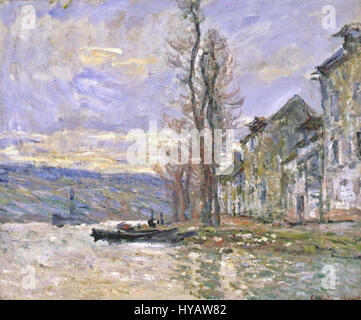 Claude Monet’s 1879 oil painting 'River at Lavacourt' reflects the ...