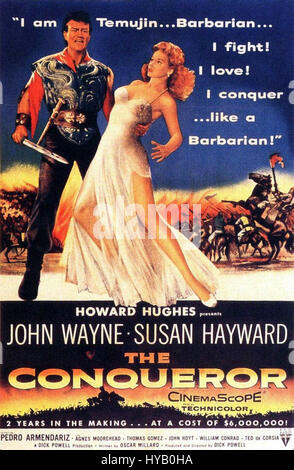 THE CONQUEROR JOHN WAYNE as Genghis Khan Date: 1956 Stock Photo - Alamy