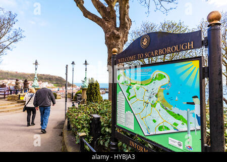 Welcome to Scarborough sign UK England Scarborough town centre guide ...
