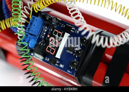 digital countdown timer of a bomb one second before explosion Stock ...