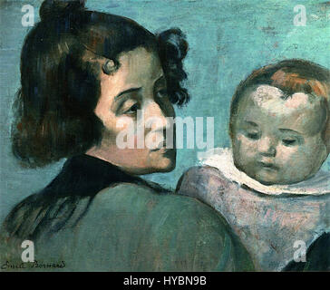 BERNARD Emile Mother and Child Stock Photo - Alamy