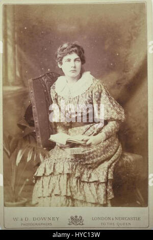 A portrait of Constance Wilde, wife of Oscar Wilde, created around 1887 ...