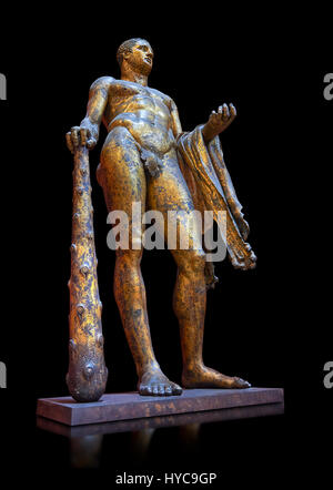 Gilded bronze 1st century AD Roman statue of Hercules found buried near ...