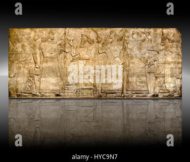 Mesopotamian art. Neo-Assyrian. Relief panels depicting two protective ...