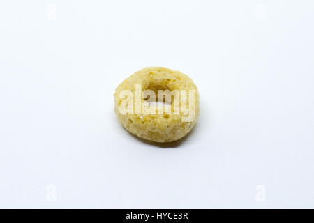 Single Cheerio on White Background Stock Photo - Alamy