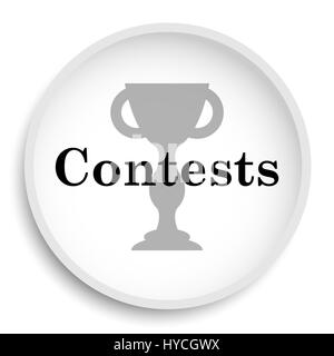 Contests icon, black website button on white background Stock Photo - Alamy