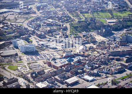 aerial view of Rochdale town centre Stock Photo - Alamy