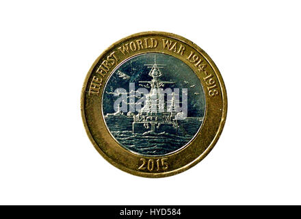 Unusual and special celebration two pound coin Stock Photo: 137357822 ...