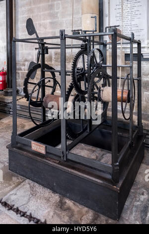World's oldest working clock in Salisbury Cathedral Stock Photo - Alamy