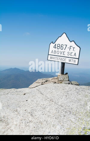 A sign on Whiteface Mountain USA showing that it is very steep and ...