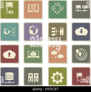 server vector icons for user interface design Stock Vector Image & Art ...